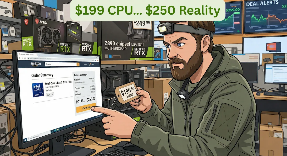Core Ultra 5 250K Plus Price Surges Above $199 MSRP | InsightTechDaily